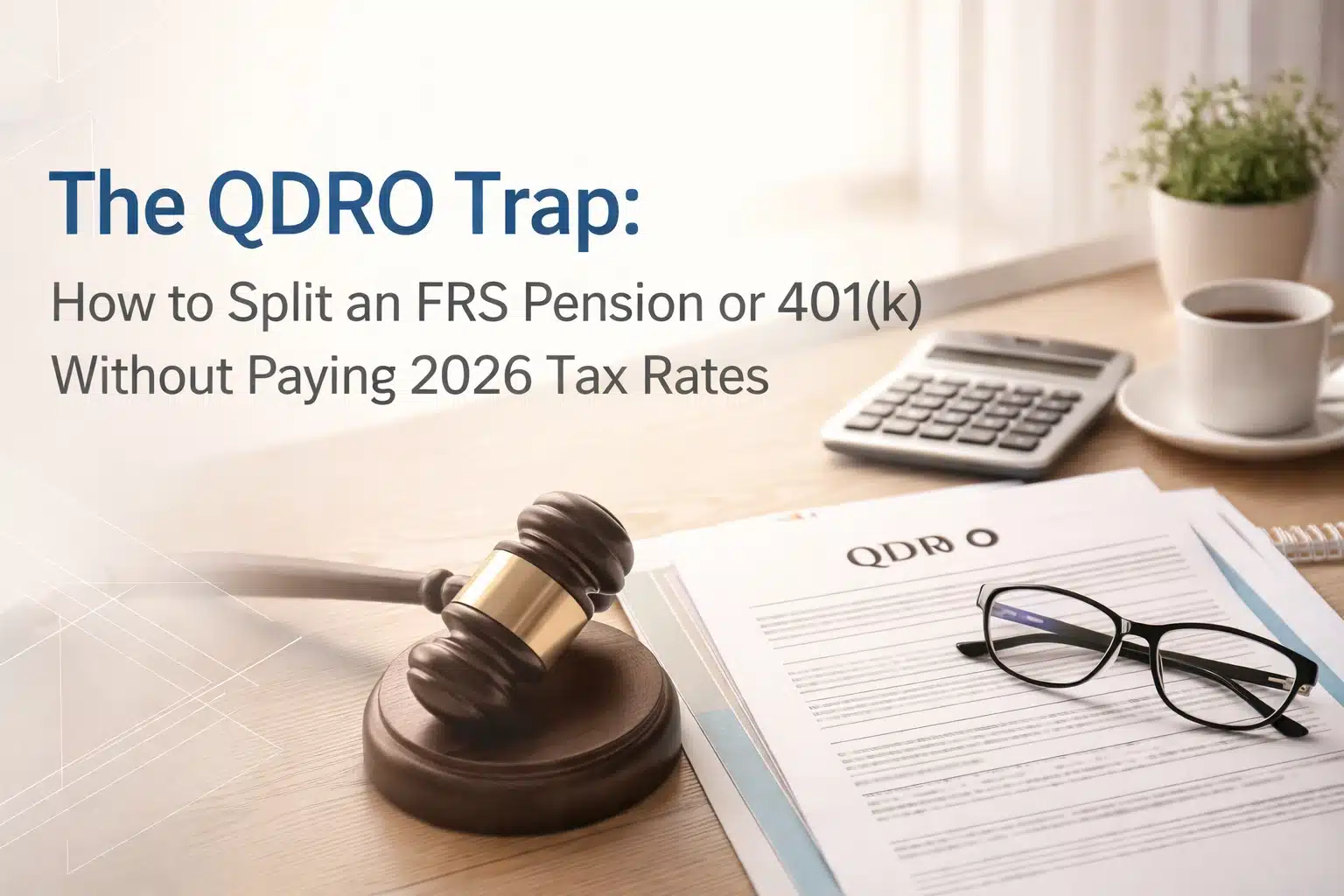 The QDRO Trap: How To Split An FRS Pension Or 401(k) Without Paying ...